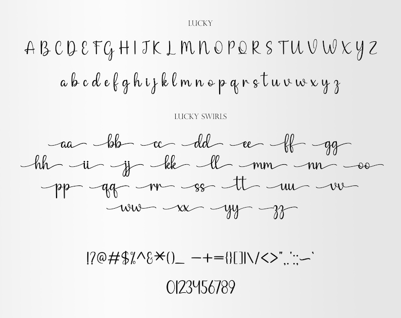 Lucky Script Font: Modern Calligraphy Font (digital Download) - Etsy