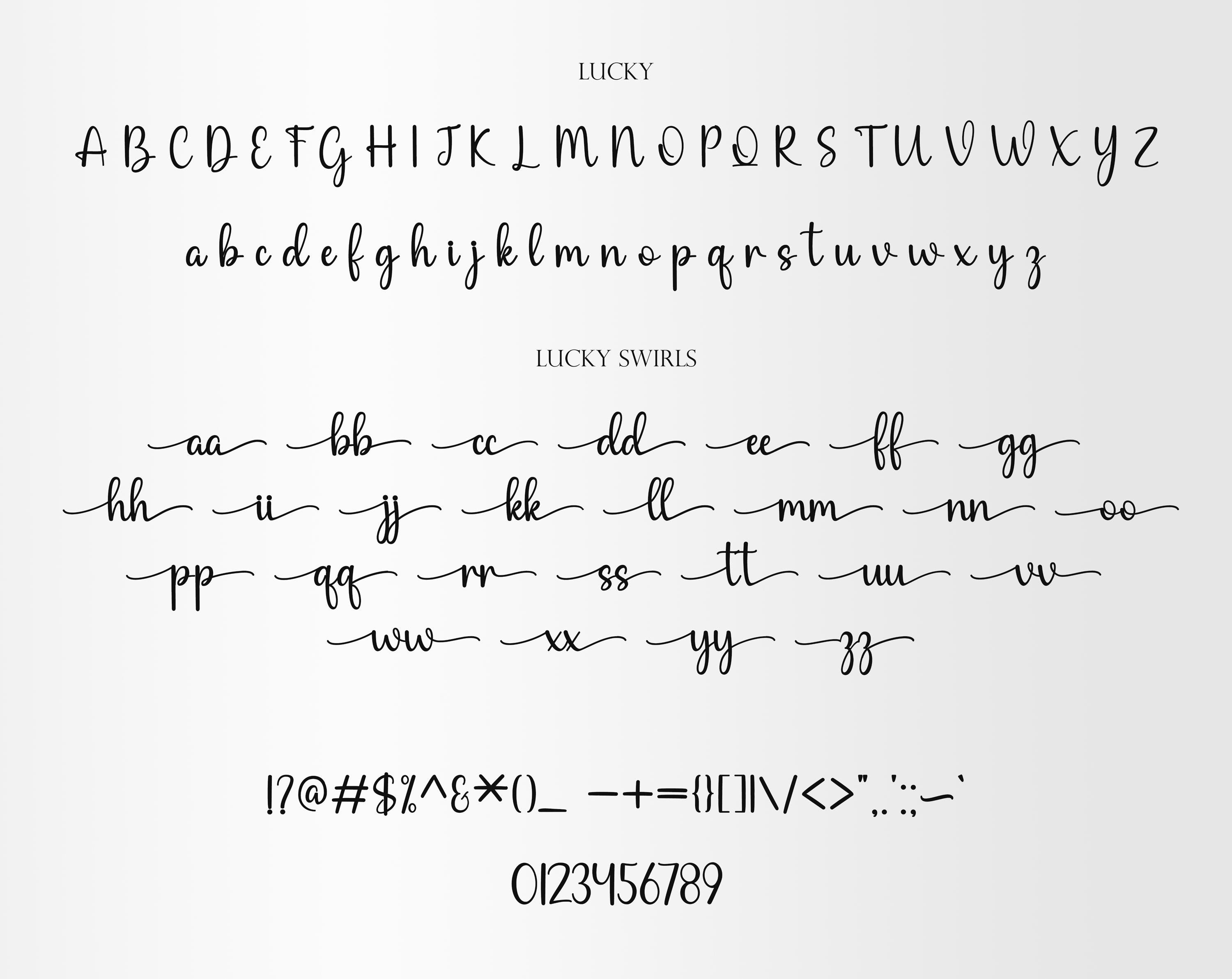 Lucky Script Font: Modern Calligraphy Font (digital Download) - Etsy