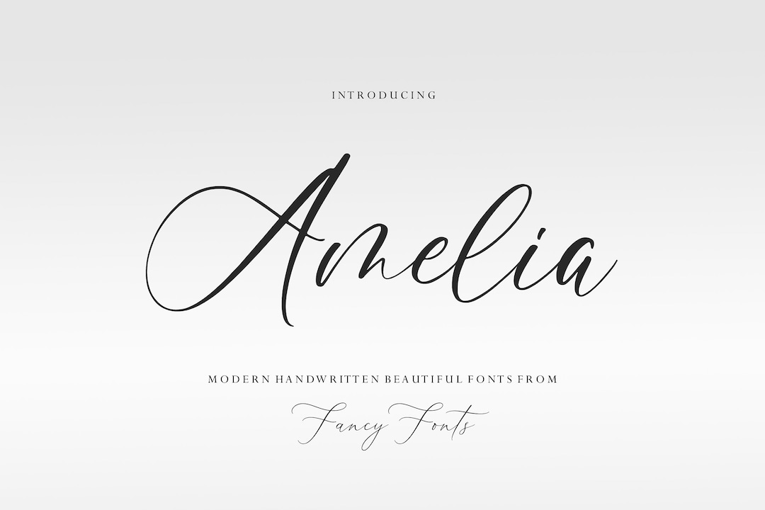 Amelia Calligraphy Font: Handwritten Script for Cricut (TTF Digital Download) - Etsy