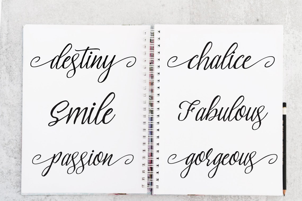 Sarah Cursive Font: Modern Swirly Wedding Font (TTF Digital Download ...