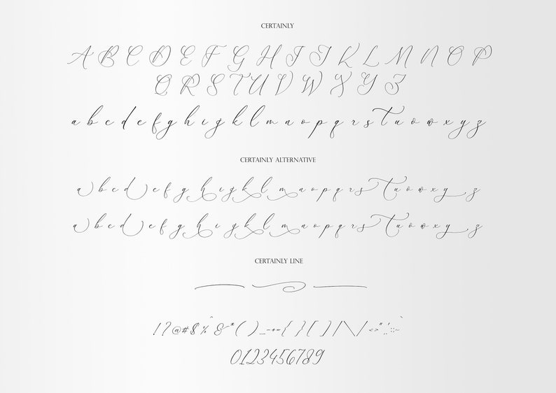 Certainly Script Font: Modern Calligraphy (TTF Font Files) (digital ...