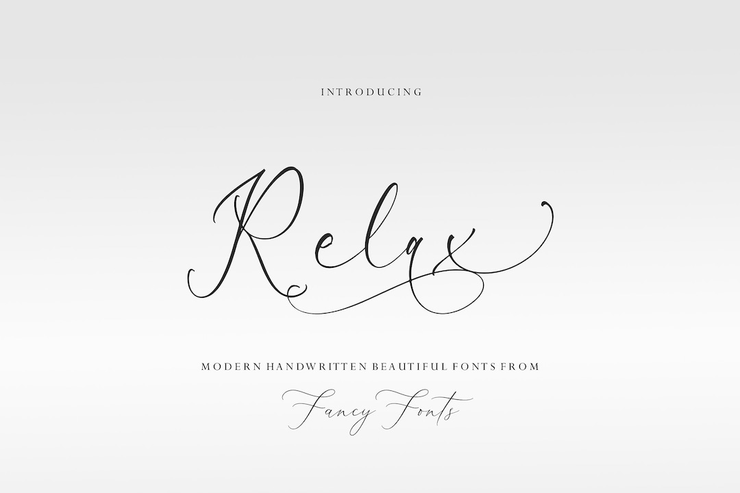 Relax Script Font: Modern Calligraphy, Wedding & Logo Design (TTF ...