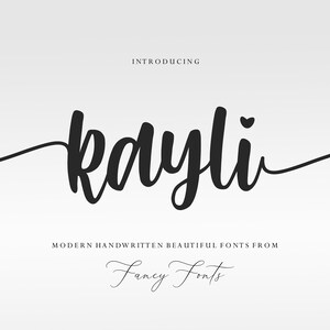 Kayli Arrow Font: Modern Cursive Font With Hearts (TTF) - Etsy