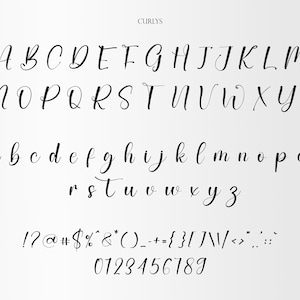 Curlys Script Font: Modern Cursive Calligraphy (TTF File) - Etsy