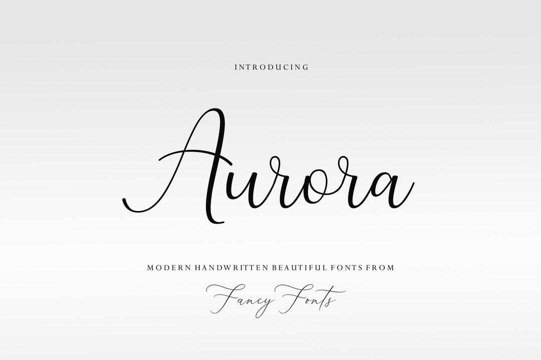 Aurora Script Font, Modern Calligraphy, Commercial Use (TTF, OTF ...