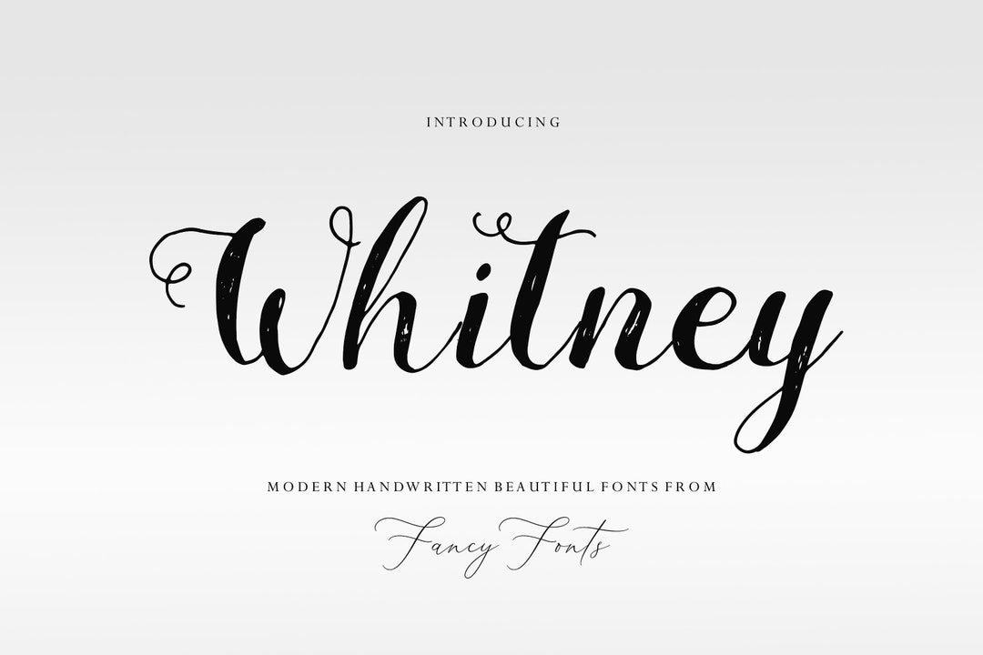 Whitney Script Font: Vintage Watercolor Calligraphy (TTF) - Etsy Australia