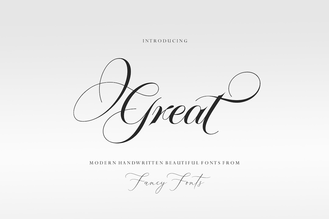 Calligraphy Script Font: Modern Handwritten Font for Cricut (TTF ...