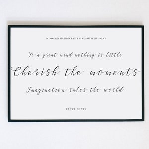 Beatrice Script Font: Modern Calligraphy Font With Tails (digital ...