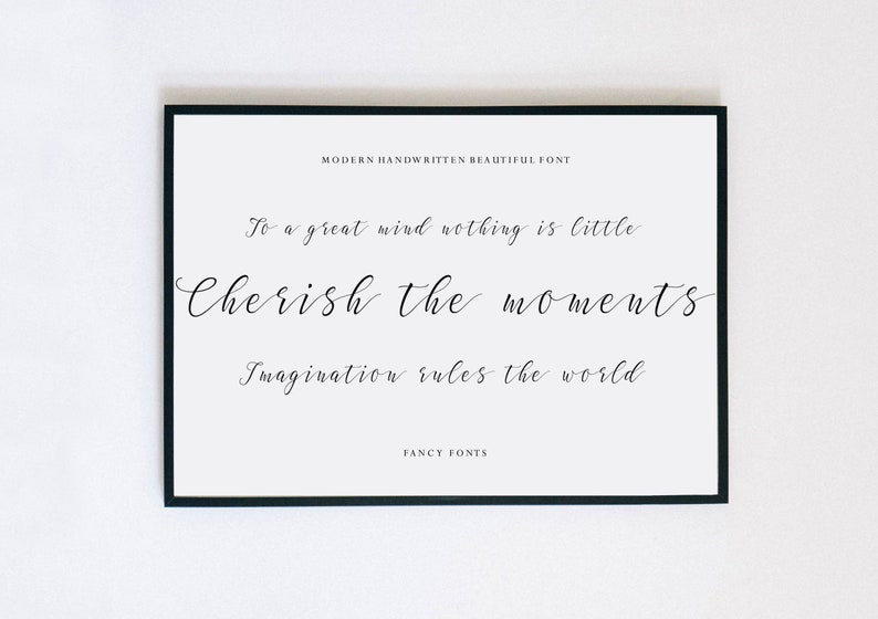 Beatrice Script Font: Modern Calligraphy Font With Tails (digital ...