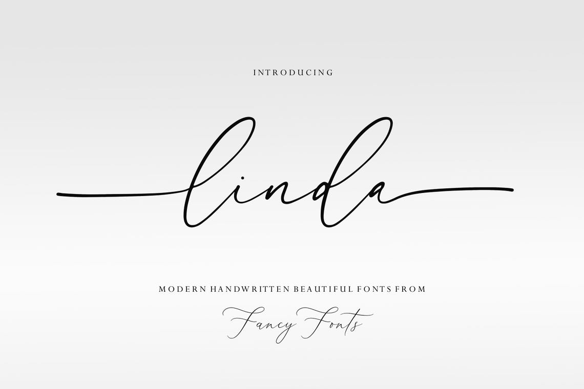 Linda Calligraphy Font: Modern Signature Style (digital Download) - Etsy