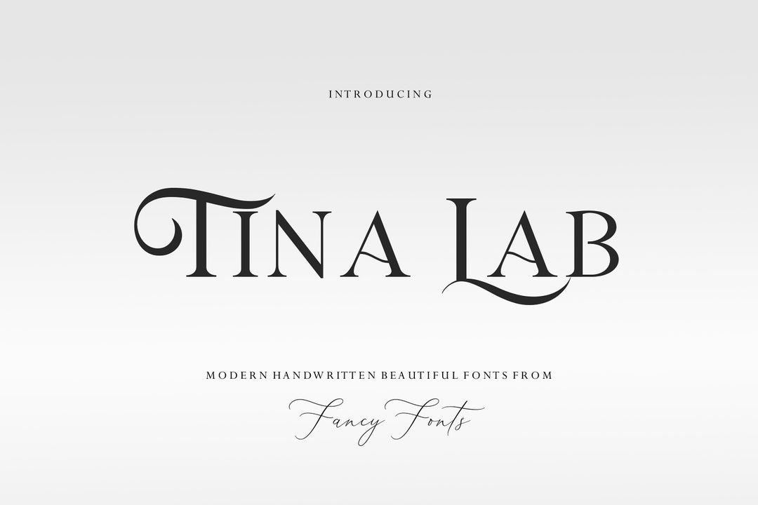 Tina Lab Serif Font, Modern Swash Font (TTF) - Etsy