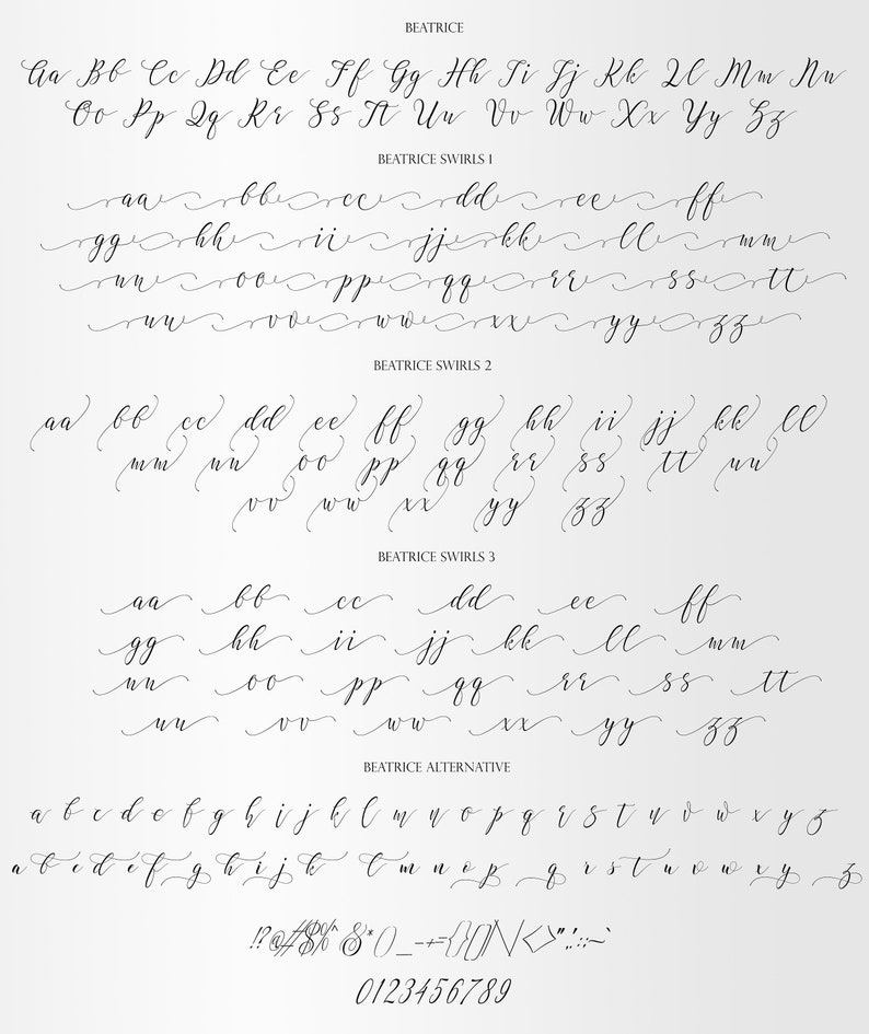 Digital Font Font Download Calligraphy Font Handwritten - Etsy