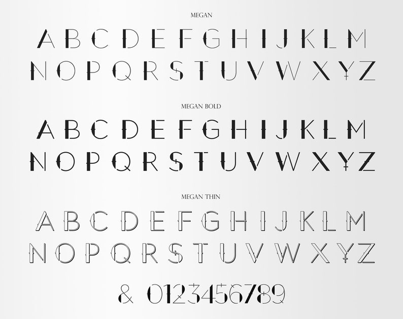 Megan Font: Modern Stylish Font for Logo & Branding (instant Download ...