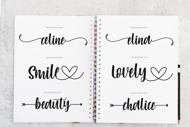 Kayli Arrow Font: Modern Cursive Font With Hearts (TTF) - Etsy