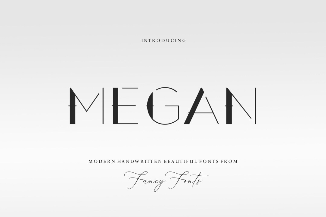 Megan Font: Modern Stylish Font for Logo & Branding (instant Download ...