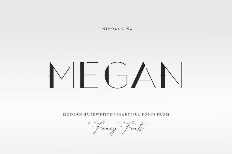 Megan Font: Modern Stylish Font for Logo & Branding (instant Download ...