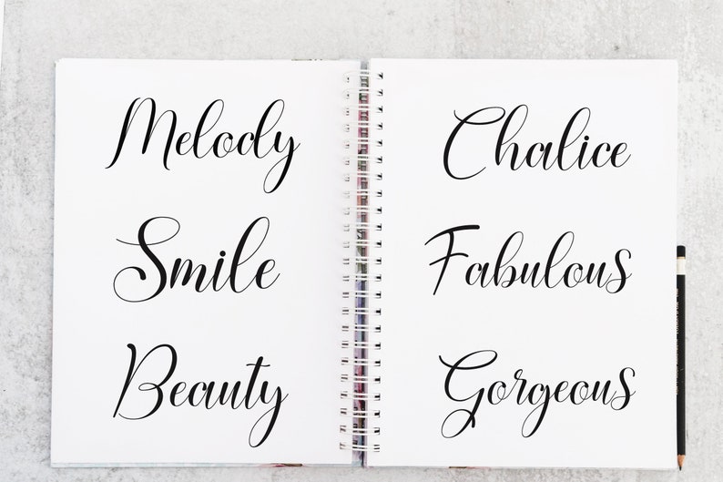 Wedding Font Calligraphy Font Script Font Digital Font - Etsy
