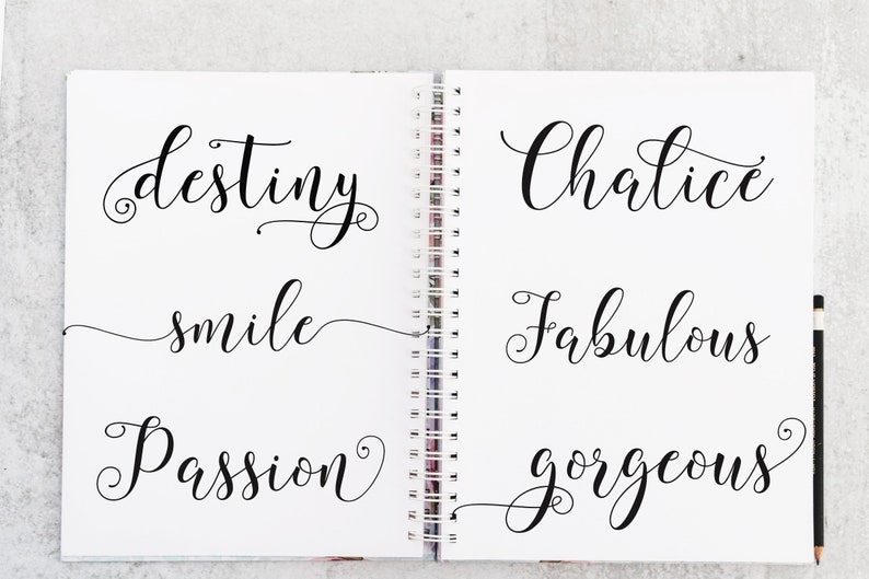 Bayli Calligraphy Font: Modern Script for Cricut (TTF, Digital Download ...