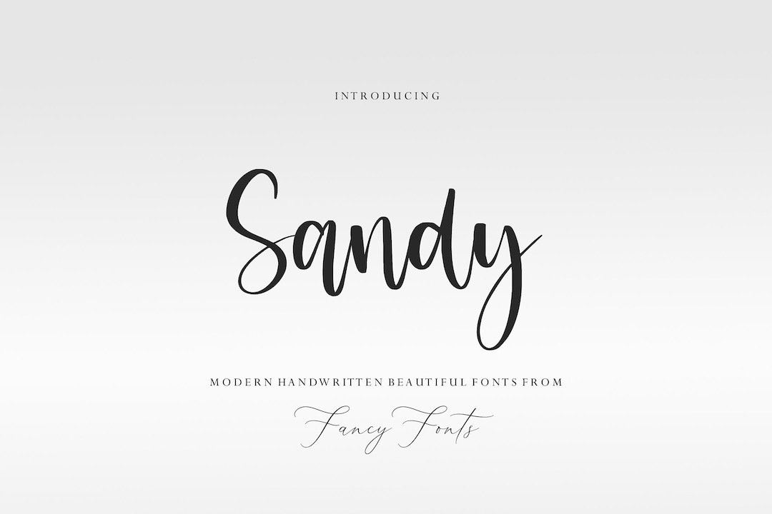 Sandy Script Font: Modern Cursive Handwritten Font (TTF File) - Etsy