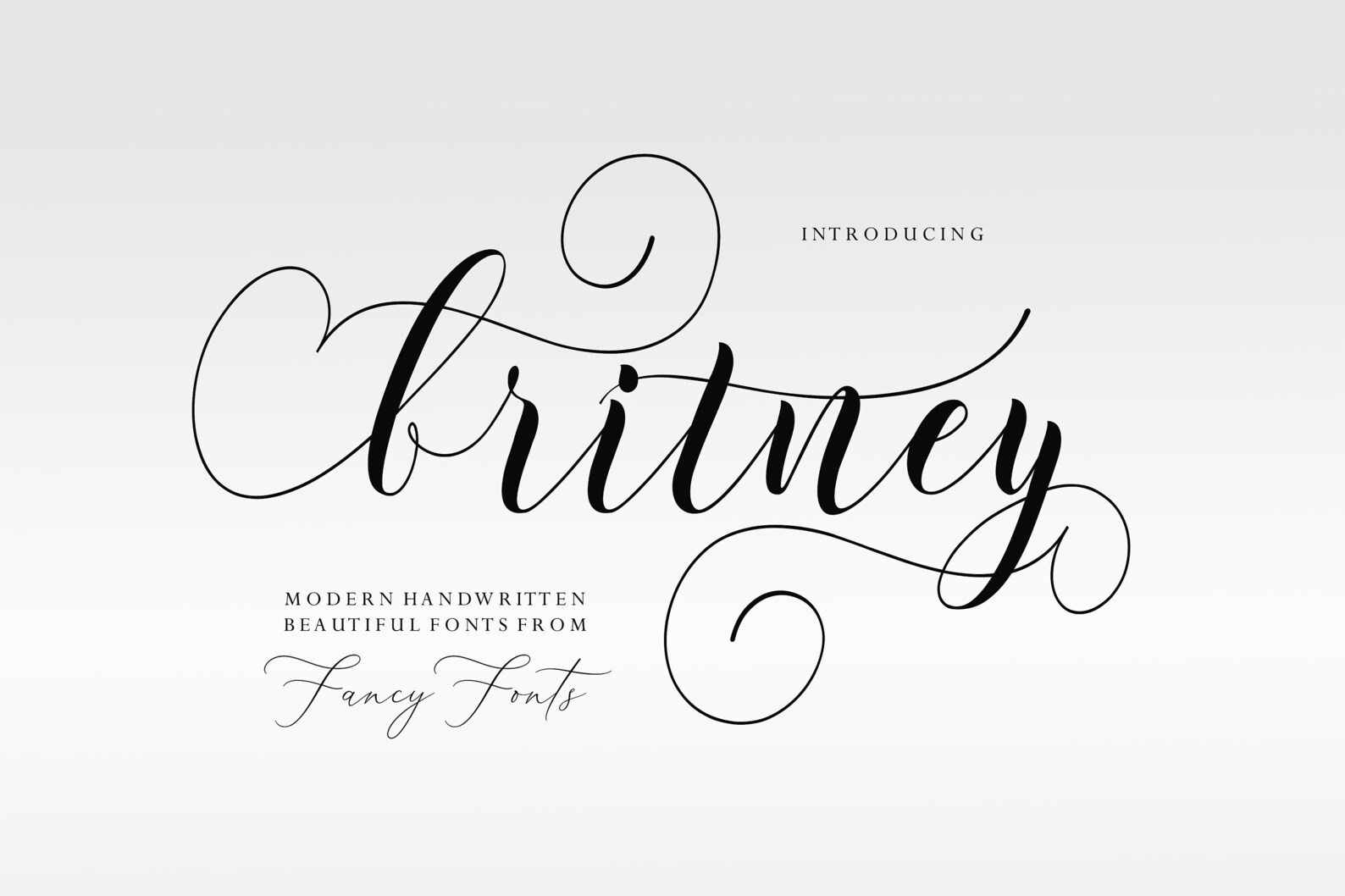 Britney Script Font: Modern Calligraphy, Wedding Font (digital Download ...