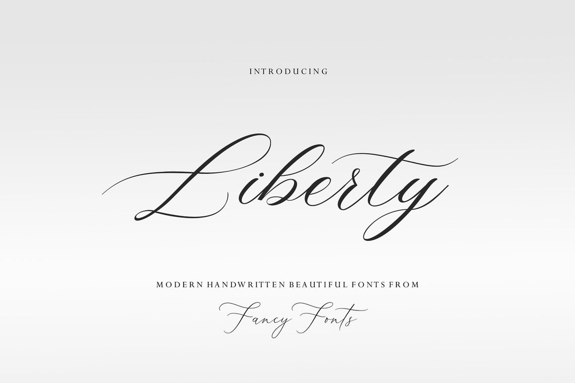 Liberty Script Font: Modern Calligraphy Font (TTF, Digital Download) - Etsy