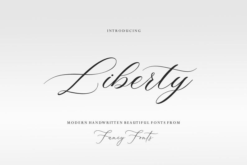 Liberty Script Font: Modern Calligraphy Font (TTF, Digital Download) - Etsy