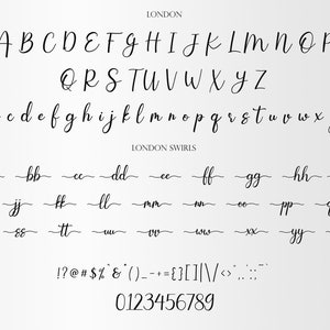 London Script Font: Modern Calligraphy Font With Tails (TTF Digital ...