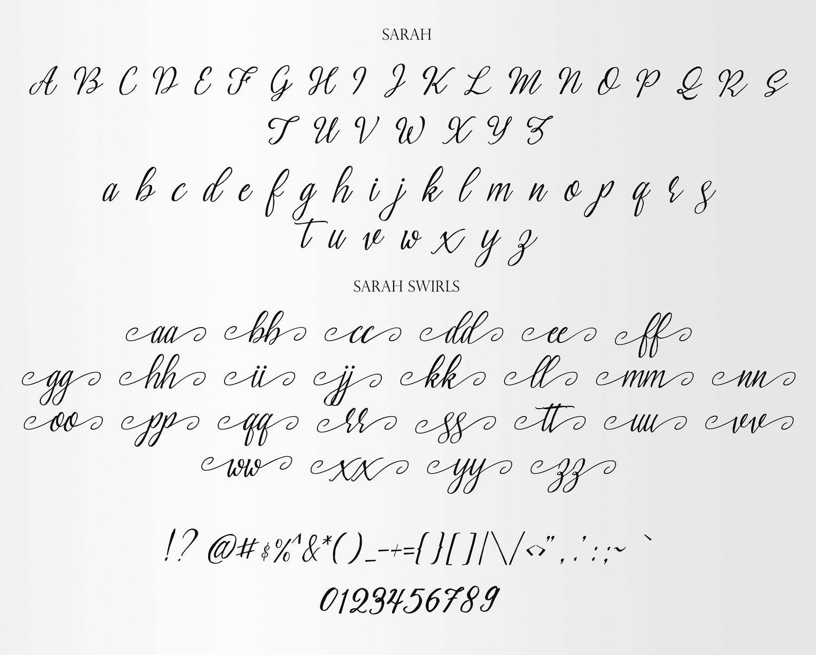 Sarah Cursive Font: Modern Swirly Wedding Font (TTF Digital Download ...