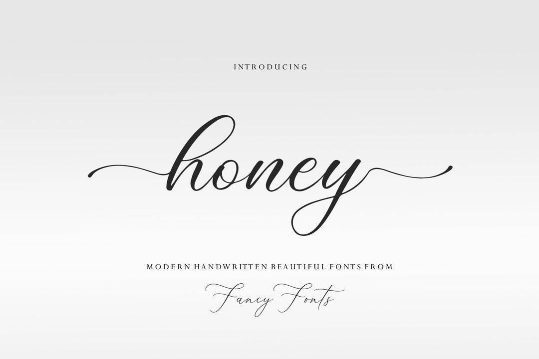 Honey Script Font: Modern Calligraphy, Wedding Font (TTF, Digital ...