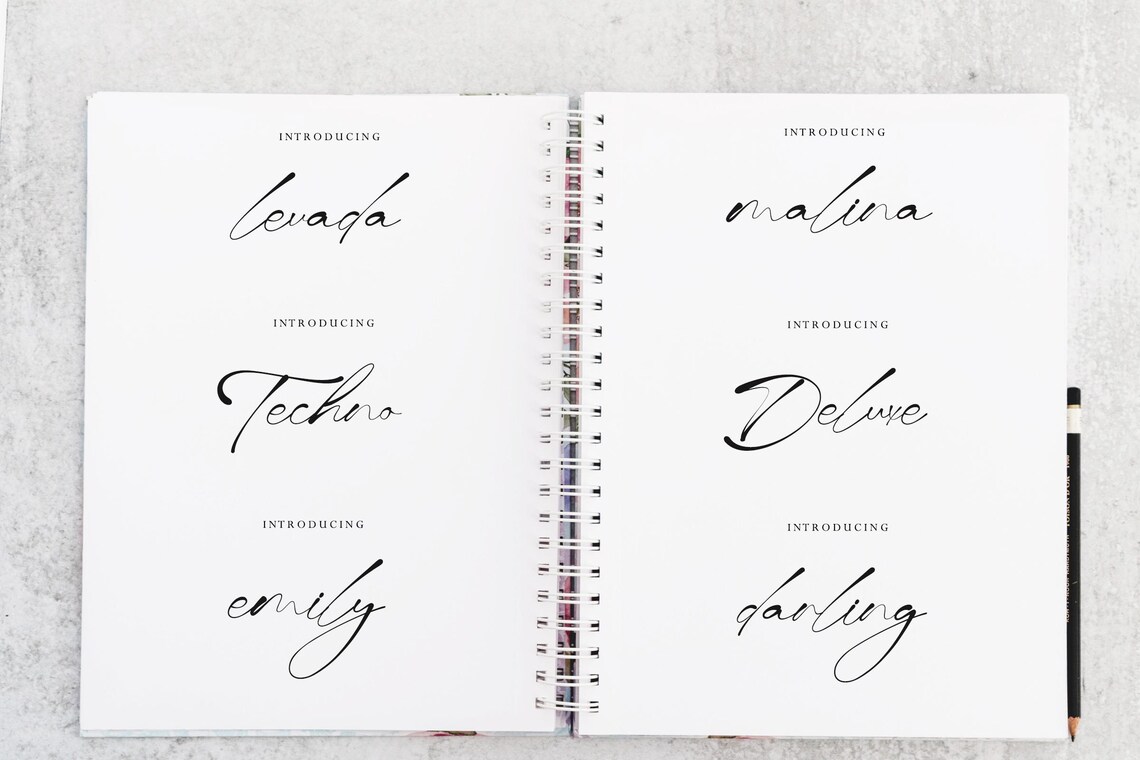 Radiant Script Font: Modern Calligraphy, Commercial Use (TTF) - Etsy