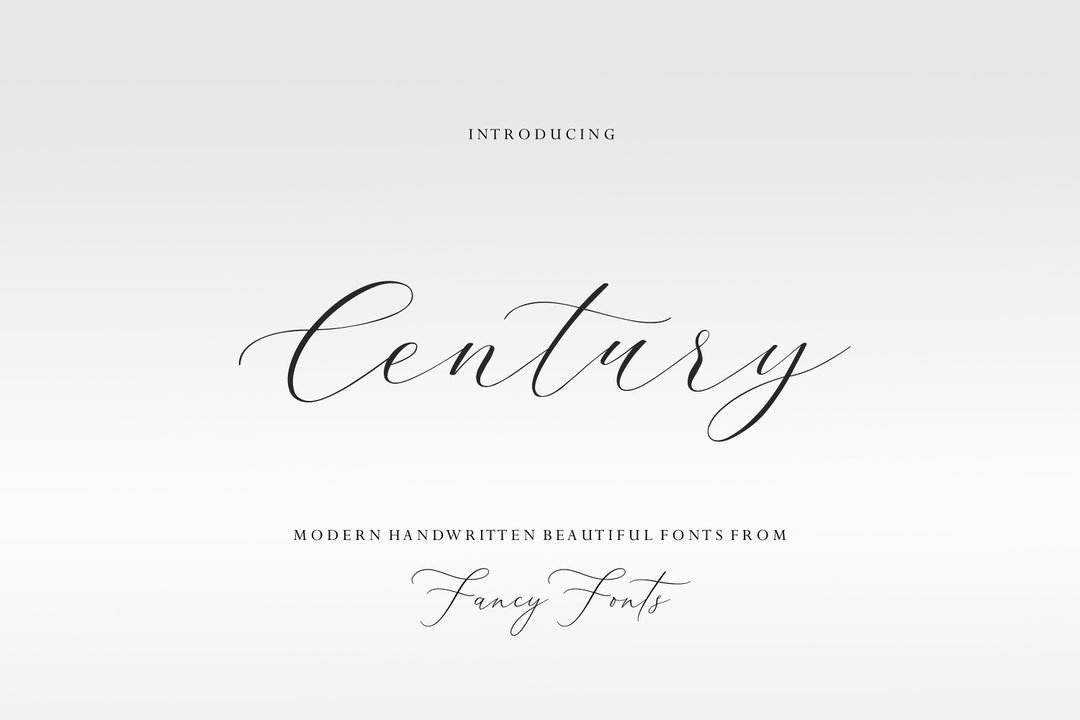 Century Script Font: Modern Calligraphy, Commercial Use (TTF File) - Etsy