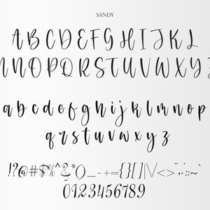 Sandy Script Font: Modern Cursive Handwritten Font (TTF File) - Etsy
