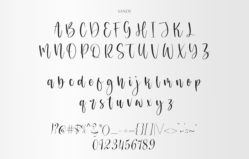 Sandy Script Font: Modern Cursive Handwritten Font (TTF File) - Etsy