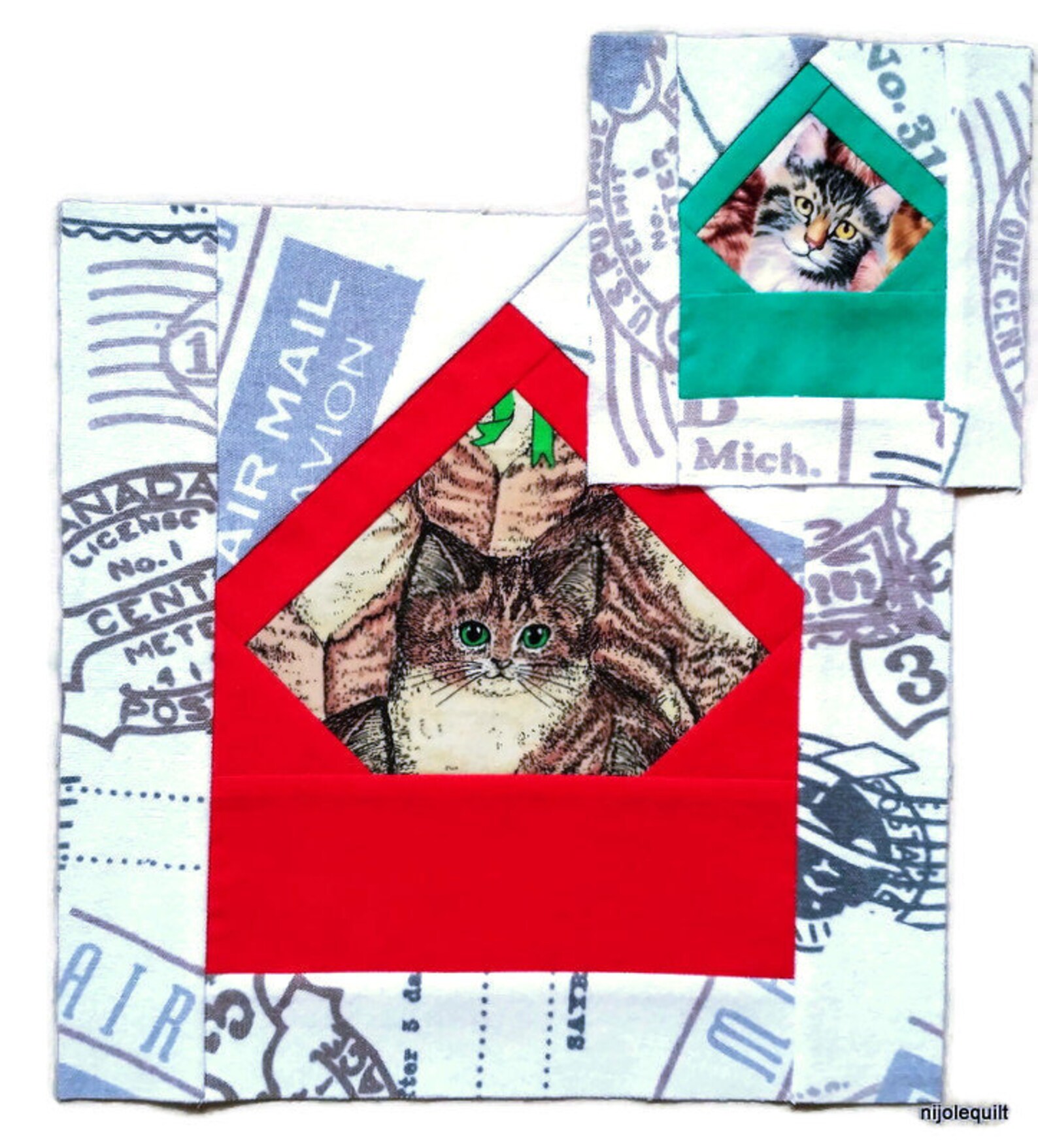 Envelope Quilt Pattern, Quillt Block, Envelope Quilt Block, Fabric ...