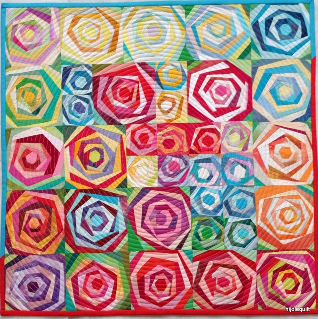 Art Quilt, Abstract Quilt,quilt Roses, Modern Quilt, Wall Hangings ...