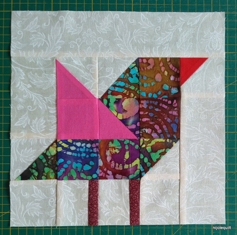 Bird Quilt Pattern, PDF Quilt Block Pattern, Bird Block Sewing , Bird ...