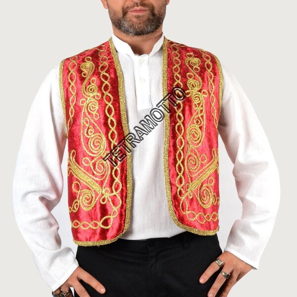 Red Velvet Vest - Etsy