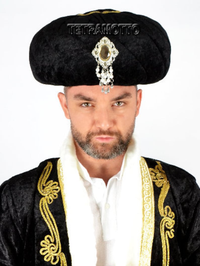 Black Ottoman Kavuk Padisah Sultan Hat A25182 - Etsy