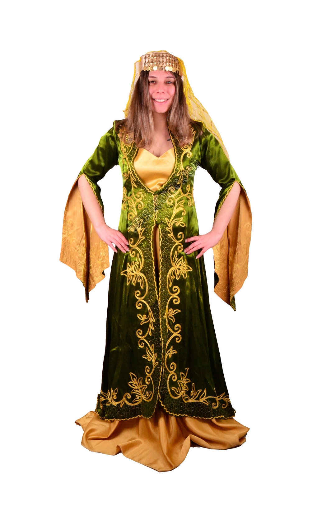 Green Bindalli Turkish Ethnic Folkloric Wedding Woman Dance - Etsy