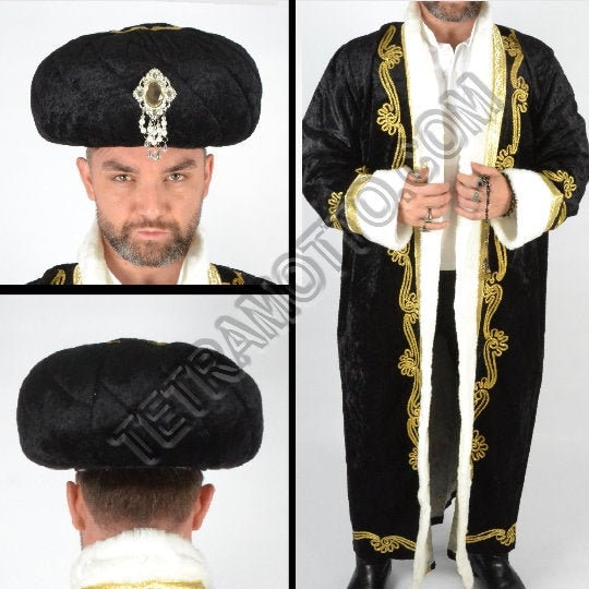 Black Ottoman Sultan Costume Full Set SS7484 | Etsy