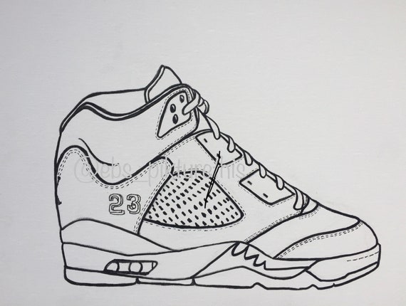 Jordan 5 Drawing
