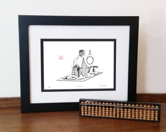 PRINT 8x10 Samurai Big Boss and His Dog Companion With Japanese ...