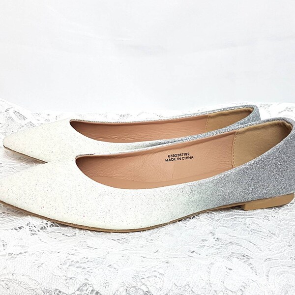 Silver Glitter Shoes - Etsy