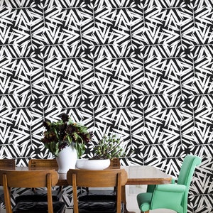 Pattern Wall Decor, Simple Wall Mural, Geometric Removable Wallpaper ...