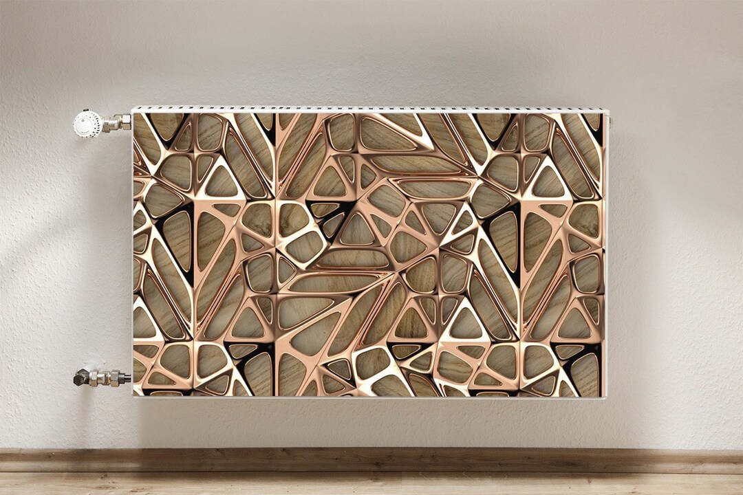 Printed Magnet, Gold Lattice Radiator Cover, Bronze Magnetic Masking ...