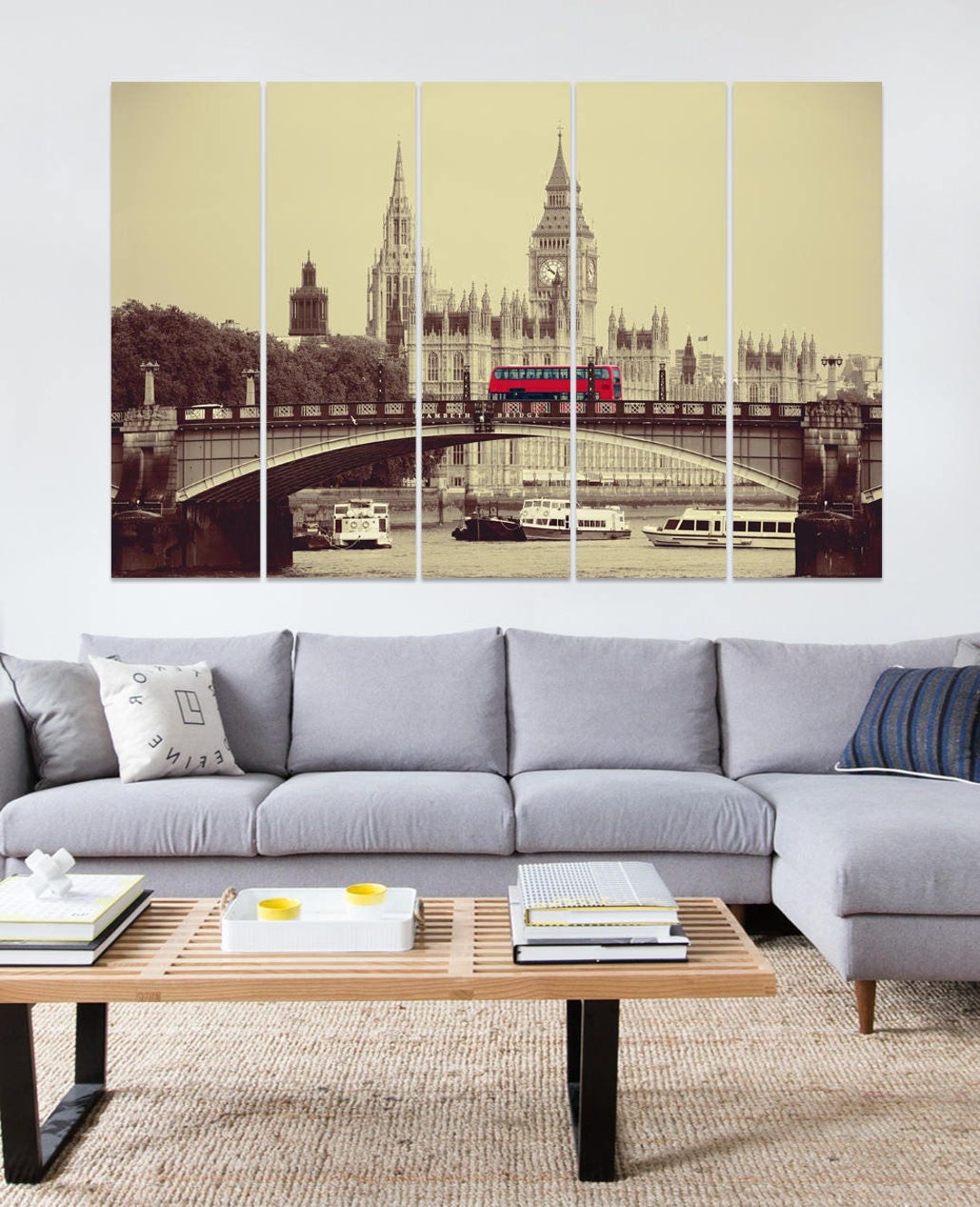 London Wall Art Hanging, Big Ben, Great Britain Canvas, Cool Poster ...