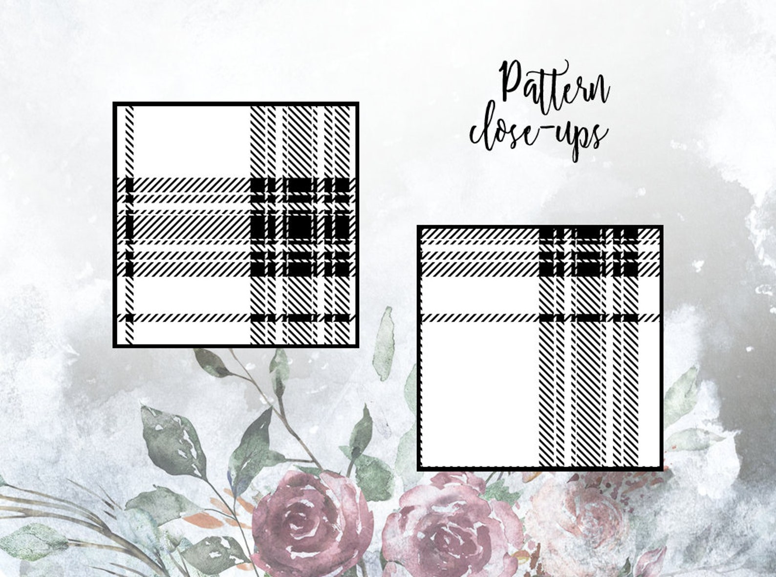 Classic Check Wall Mural Simple Wall Decor Geometric | Etsy