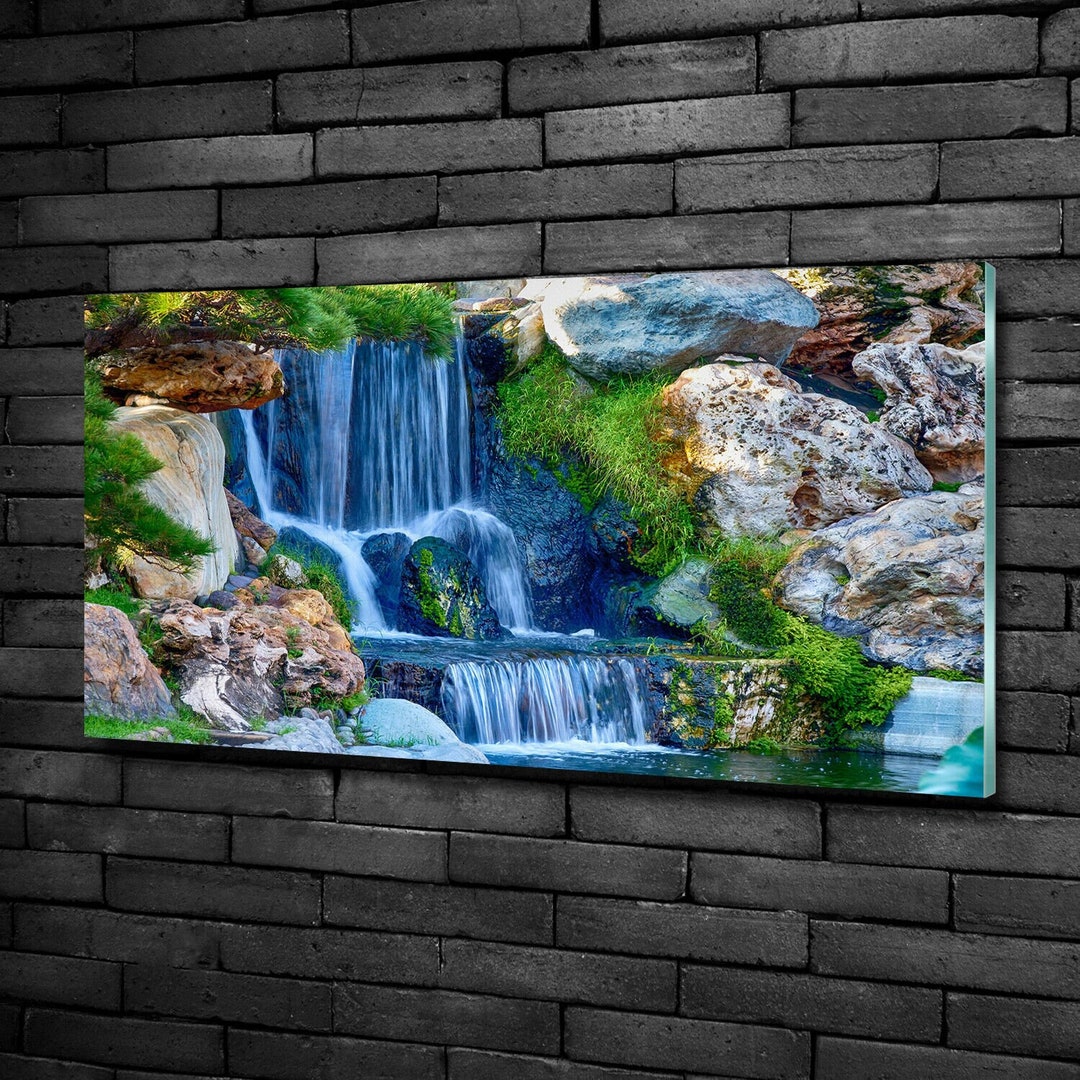 Glass Wall Art, Landscape Panorama Glass Print, Green Print on Tempered ...