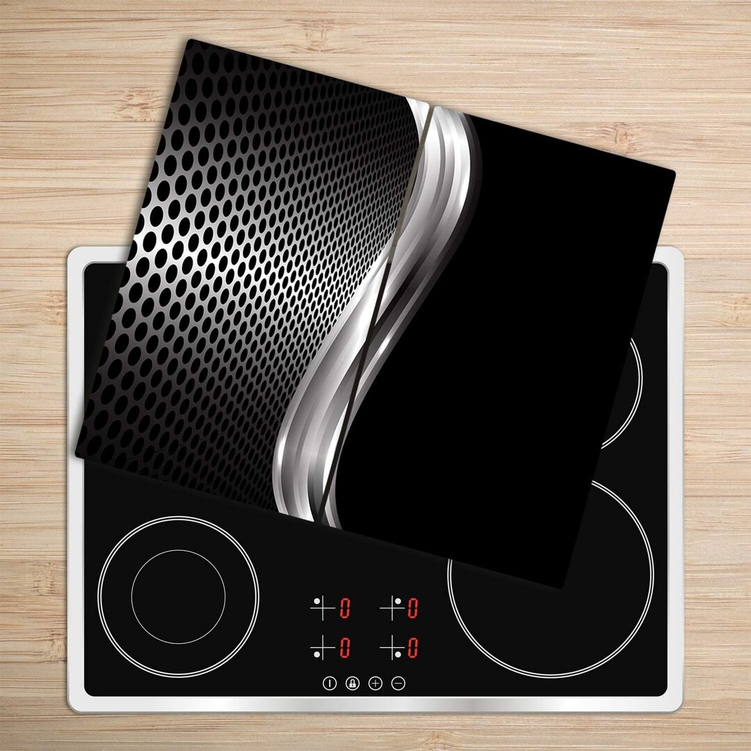 Glass Chopping Board, Texture Grid Chopping Board, Home Decor Black ...