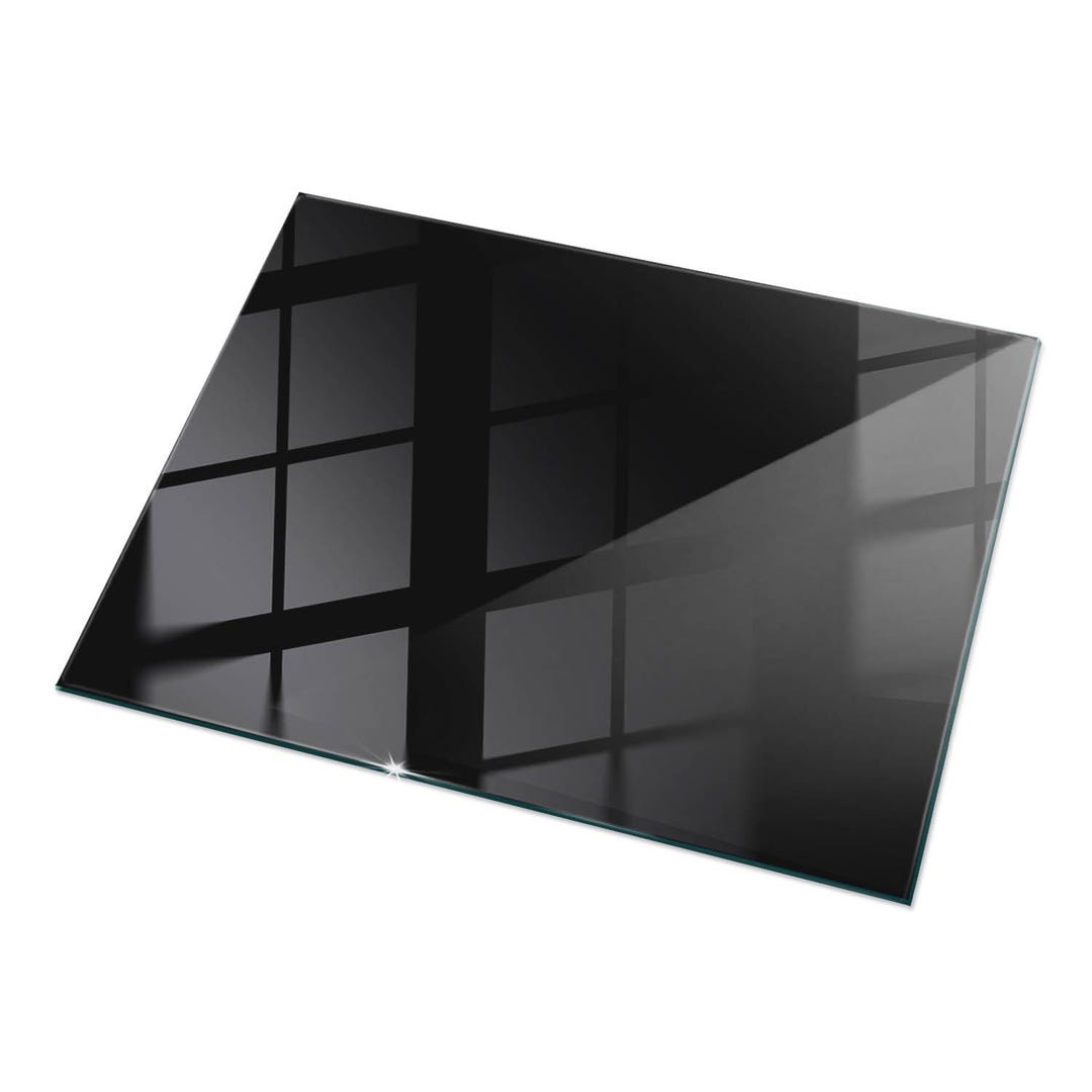 Smooth Black Color Glass Table Top, Black Glass Table Top, Durable ...